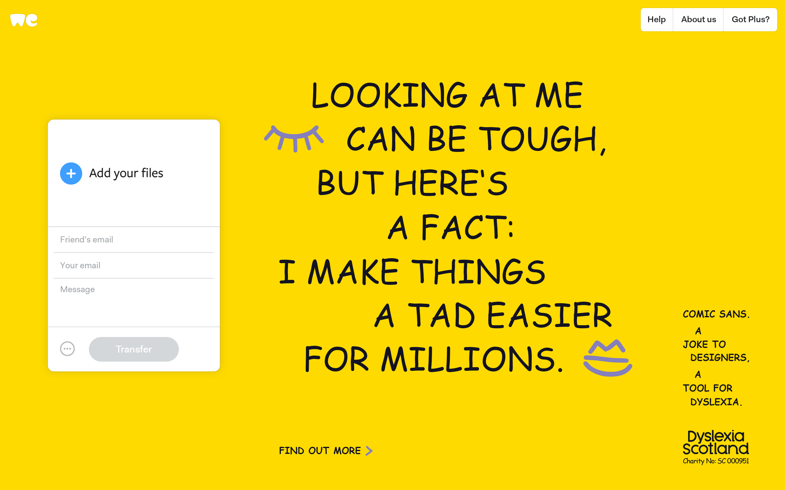There s Nothing Comic About Comic Sans WeTransfer To Support A New There s Nothing Comic About Comic Sans WeTransfer To Support A New